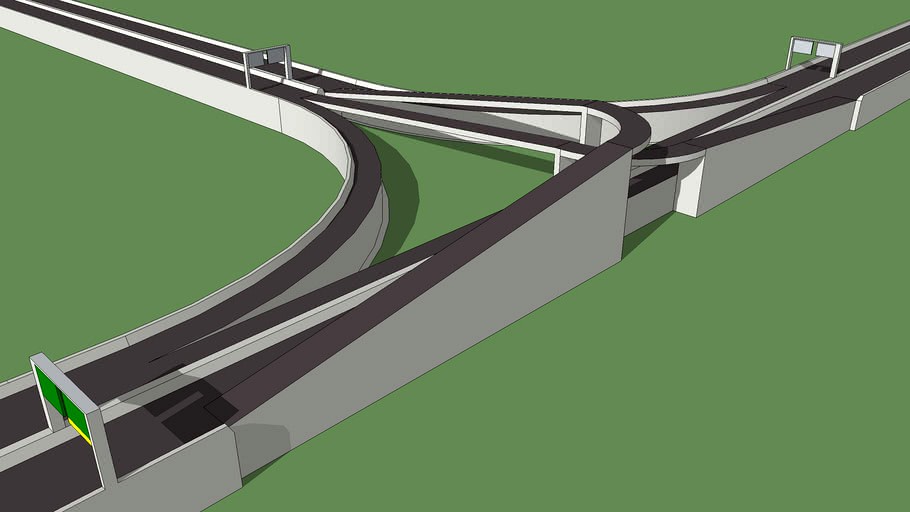 T Highway Interchange 3d model