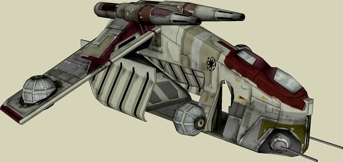 Republic gunship - Low Altitude Assault Transport (LAAT) 3d model