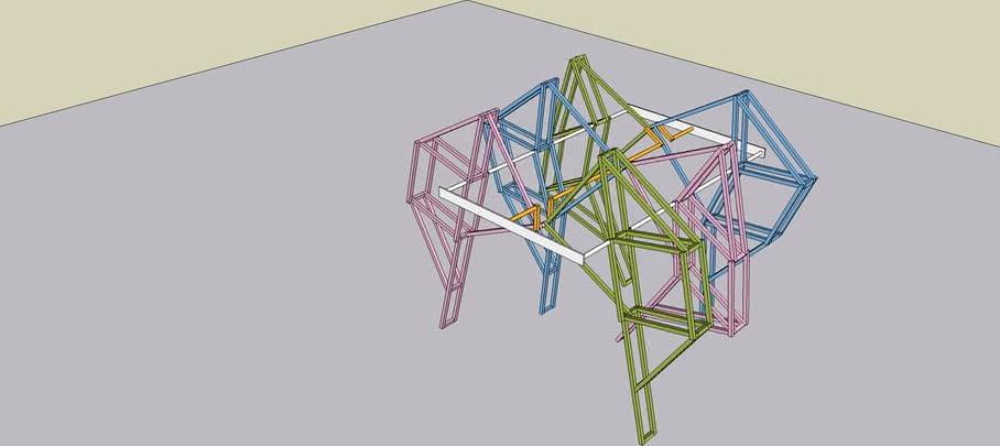 SketchyPhysics 'Theo Jansen's strandbeest' 3d model
