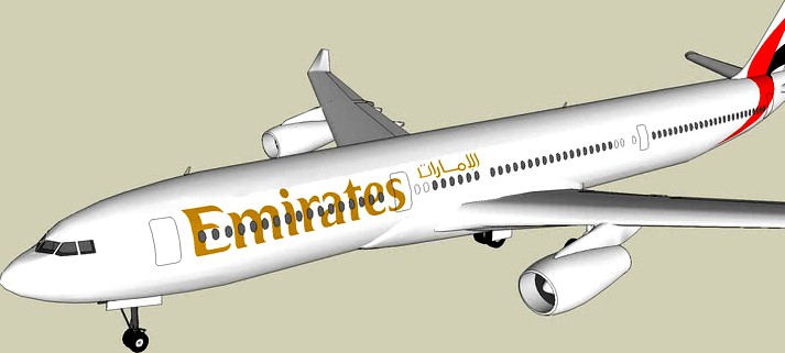 Emirates A340 3d model