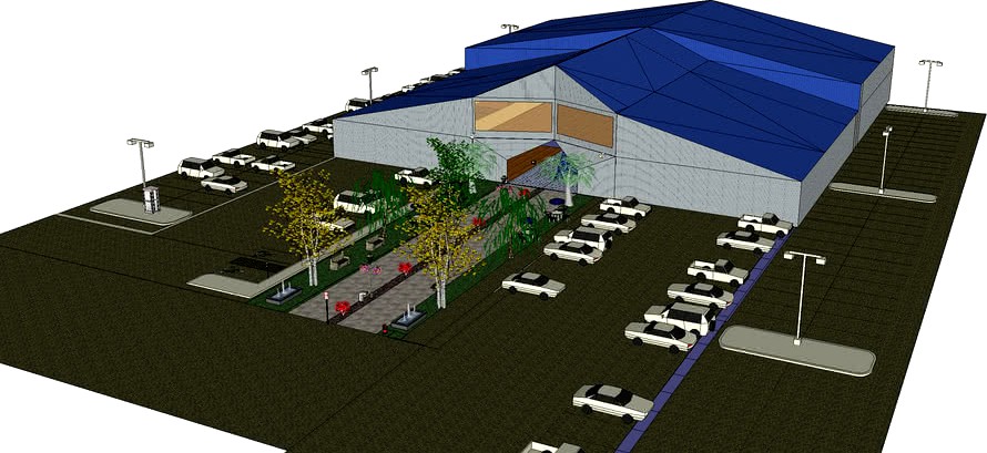 Proposed Additions for Sturt Basketball Home Stadium 3d model