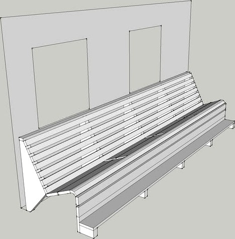 Fraternity Benches 3d model