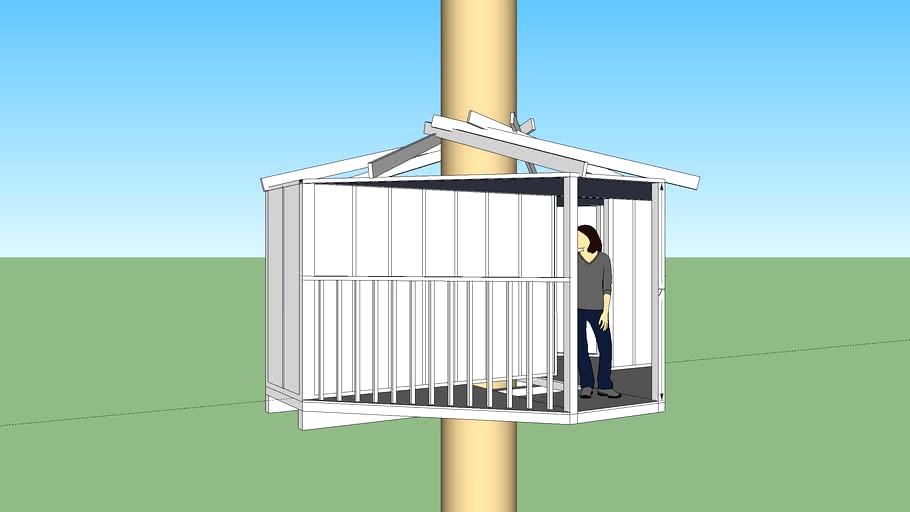 Hexagonal Tree House 3d model