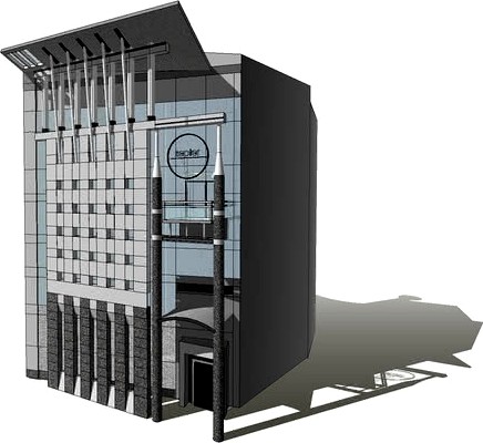 ZEPTER building in Belgrade 3d model