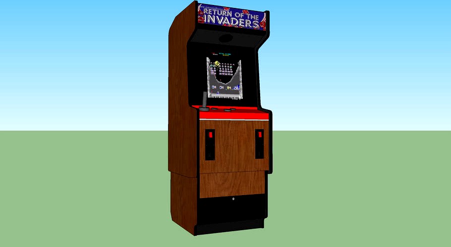 return of the invaders arcade game 3d model