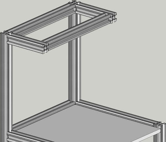 Aluminium profile table 3d model