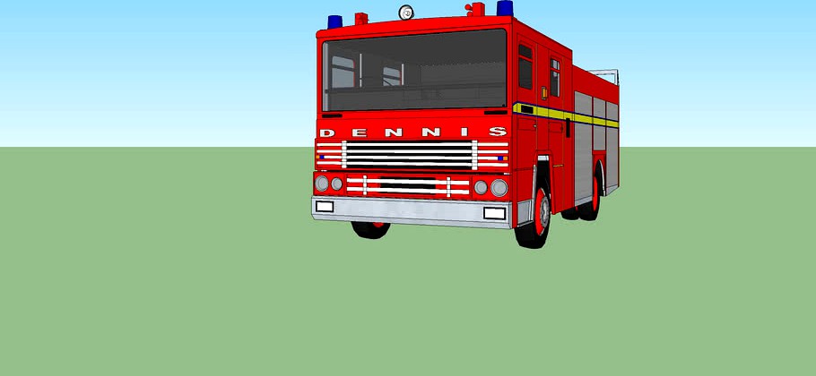 Londons burning Dennis rs (E441 pump ladder) 3d model