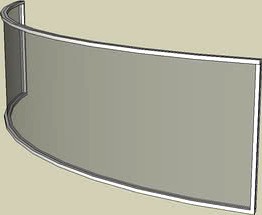 Curved Window 20' 3d model