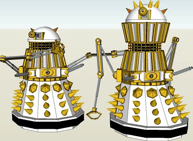 Imperial Guard Dalek and Emperor Dalek 3d model