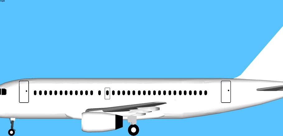 Template - Airbus A319. 3d model