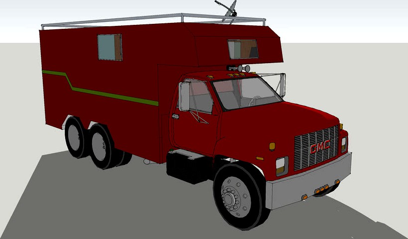 gmc topkick rv 3d model