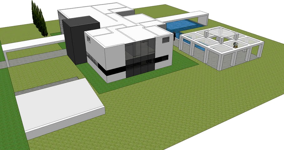 Small Modern House 3d model