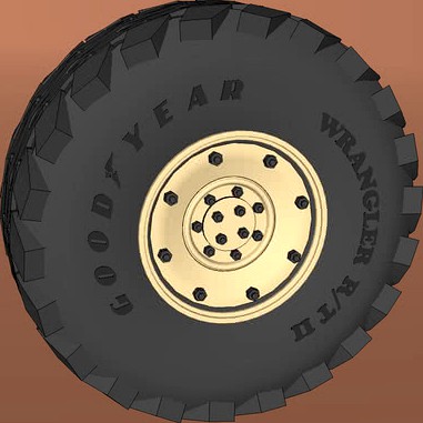 HMMWV Tire Series - Generation 1 - Goodyear Wrangler RT / II Radial 3d ...