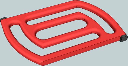 Double Sided Push Stick 3d model