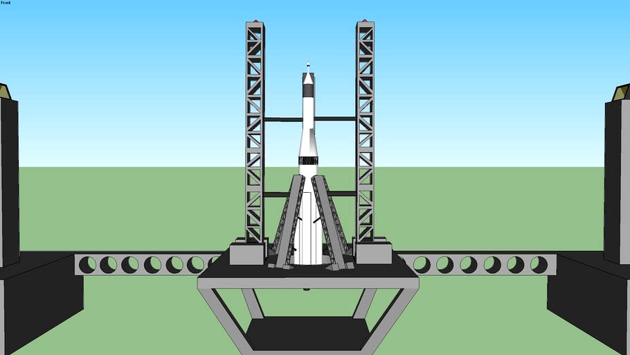 Launch Site LC-1 at UFS Federal Cosmodrome 3d model