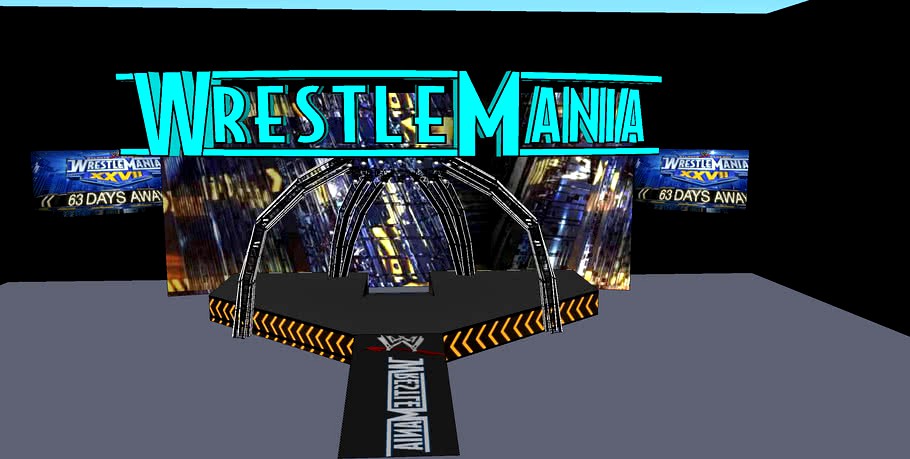 wrestlemania 27 stage 3d model