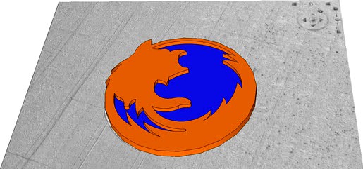 Firefox logo 3d model