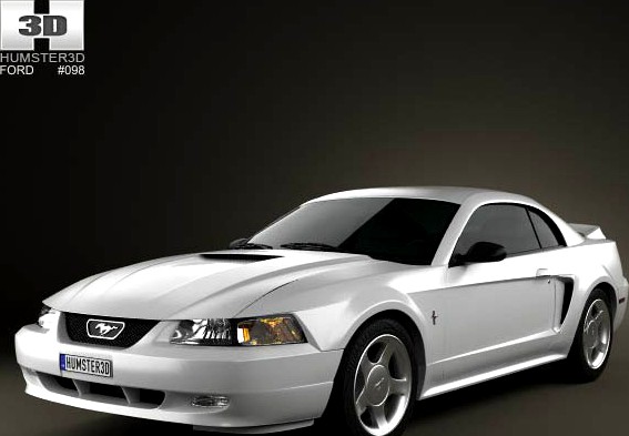 3D model of Ford Mustang GT coupe 1998