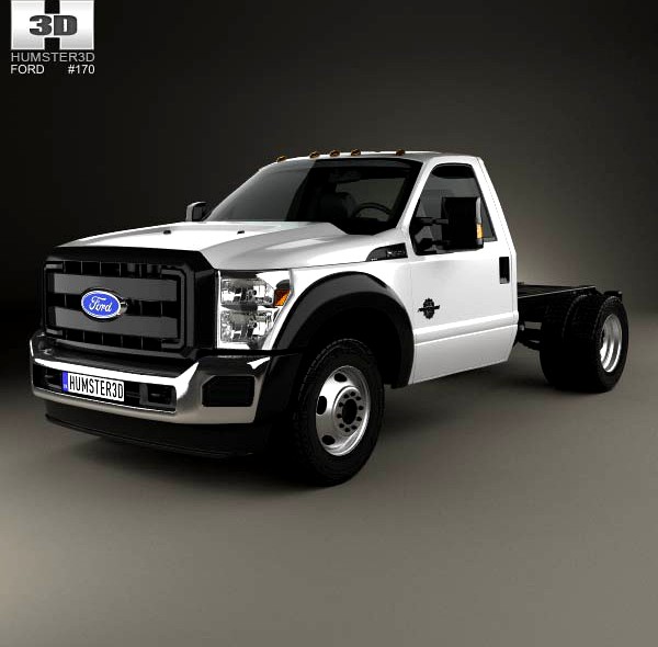 3D model of Ford F-550 Regular Cab Chassis 2010