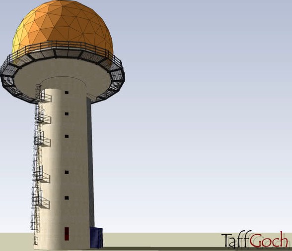 Radome Tower • Detailed 3d model