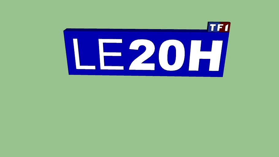 Logo ' LE 20H ' de TF1 3d model