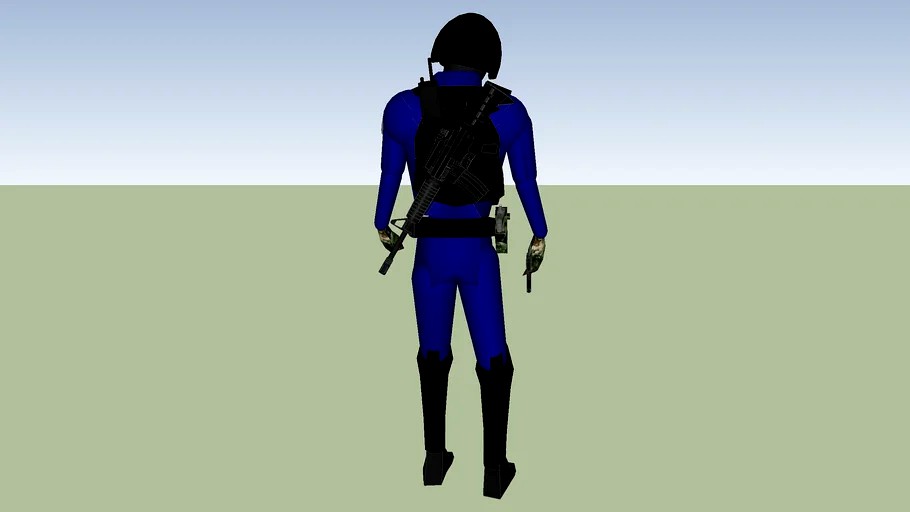 policia grupo swat ssp pfp 3d model