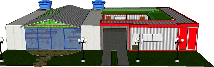 REFEITORIO EM CONTAINER 3d model