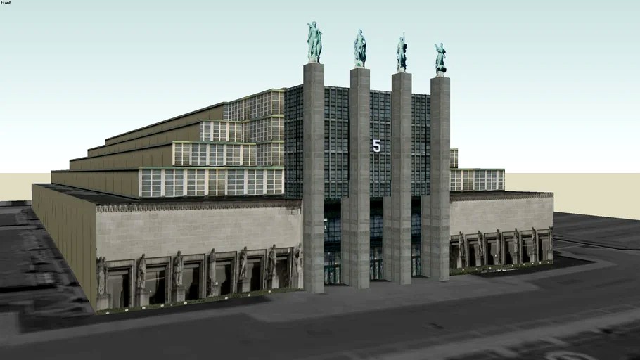 Brussels Expo, Heizel 3d model