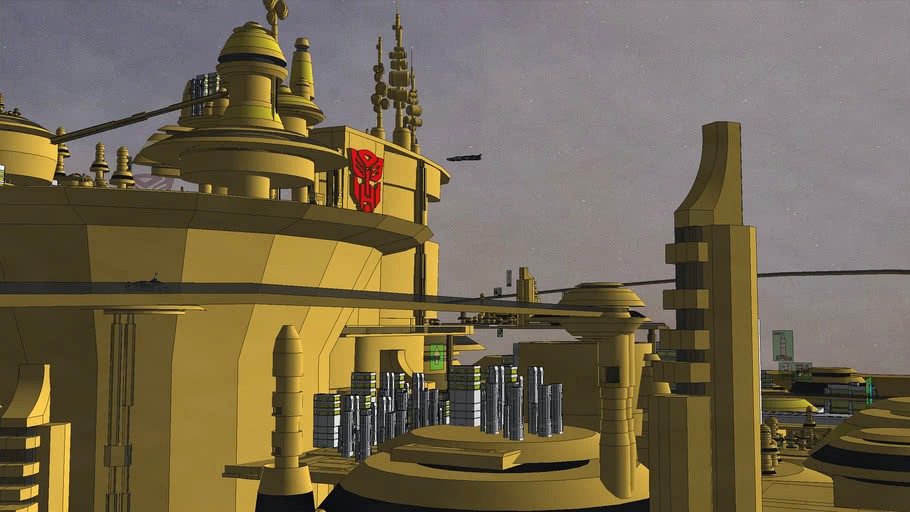 City State of Iacon on the Planet Cybertron 3d model