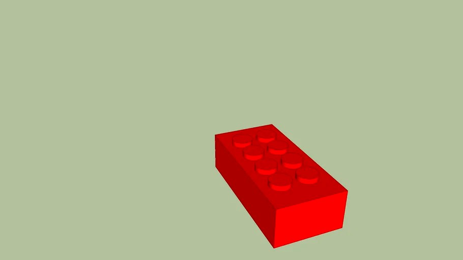 simple lego block 3d model