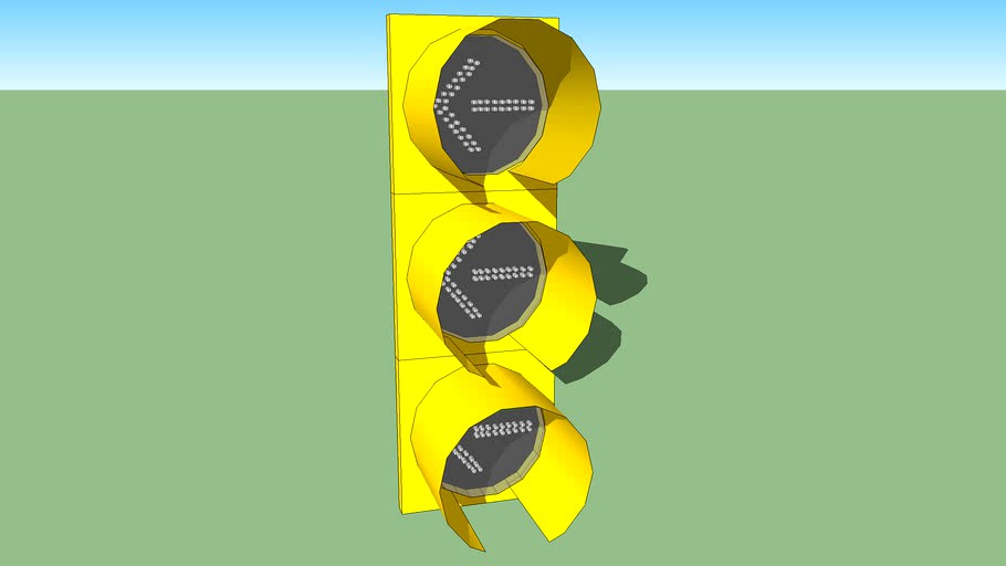 Semáforo LED Con Flechas. 3d model