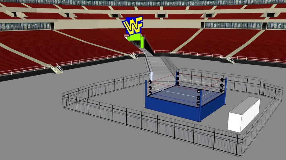 Classic WWE/WWF Arena 3d model