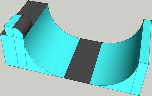 half pipe 3d model