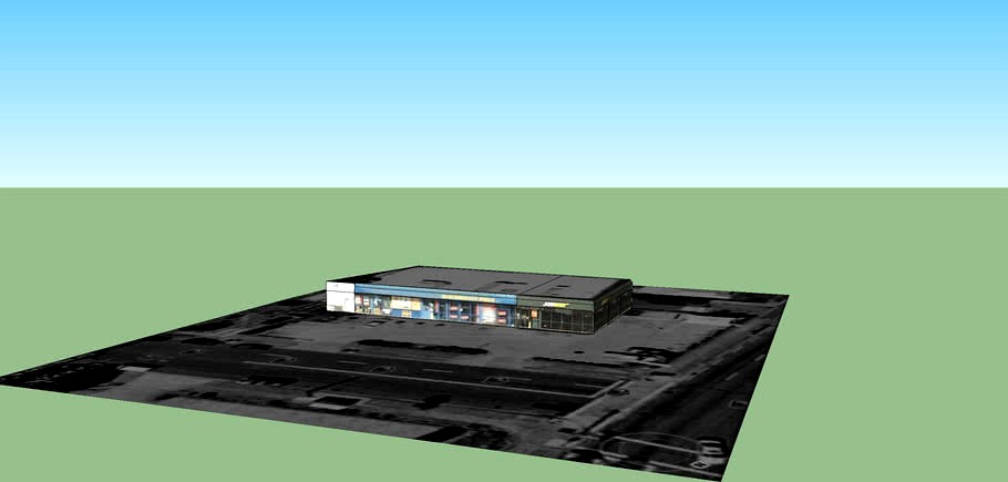 Blockbuster video and Subway 3d model