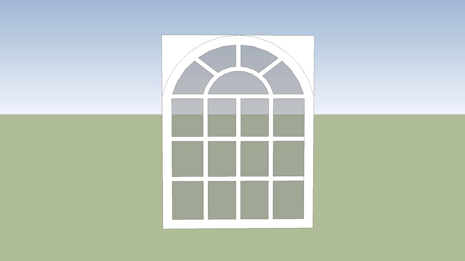 Window Round Top 3d model