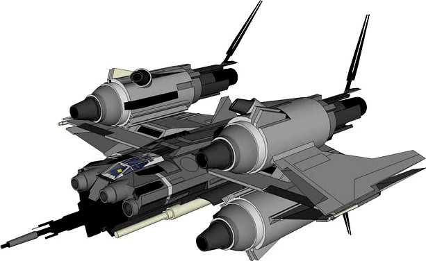 H Wing Heavy Starfighter B 3d model