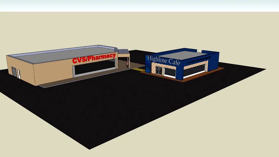 CVS Shopping Center 3d model