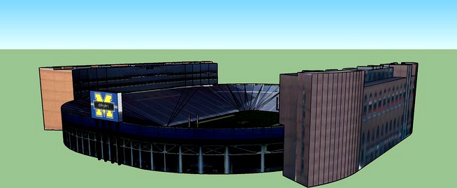 Michigan Stadium 3d model
