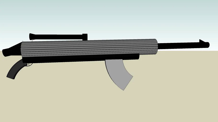 machine gun 3d model