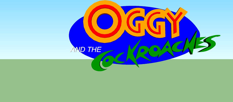 Oggy and the Cockroaches logo 3d model