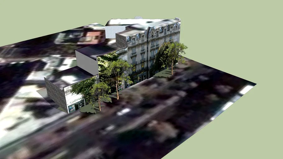 Edificios Historicos de Diagonal 80 3d model