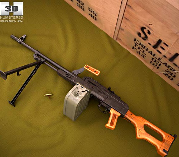 3D model of PK machine gun