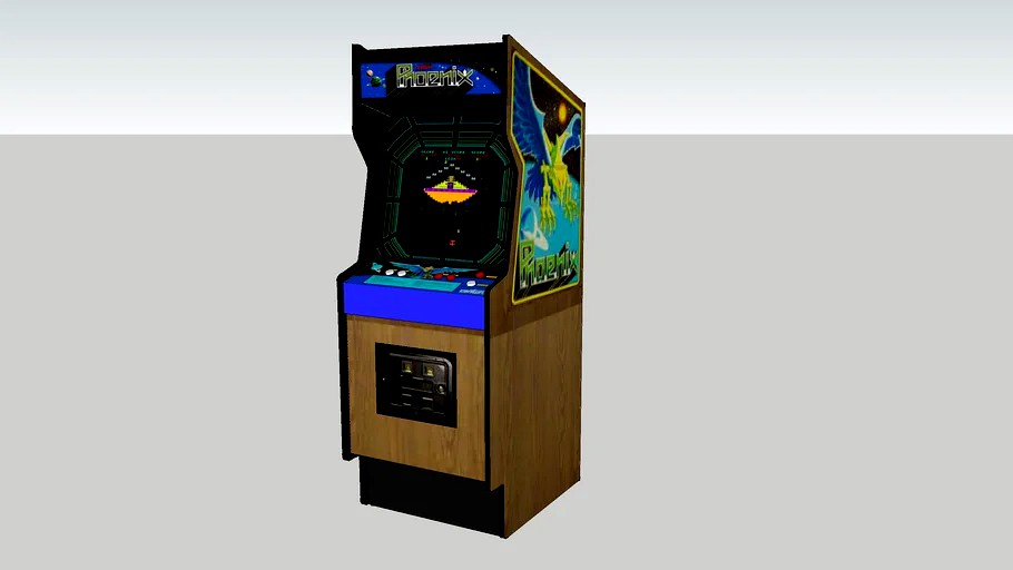 Phoenix arcade game 3d model