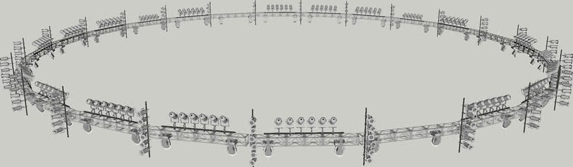 WWE Overhead Lighting rig 3d model