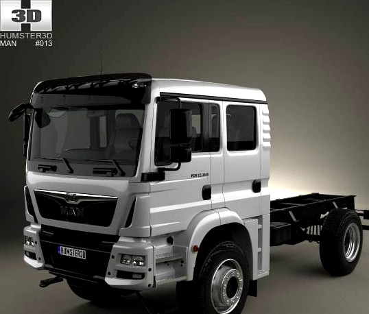 3D model of MAN TGM Chassis Truck 2008