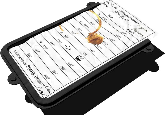 Aircraft Compass correction Card 3d model