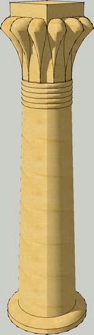 Egyptian Palmiform Column 3d model