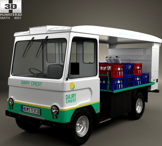 3D model of Smith Cabac Milk Float Truck 1972
