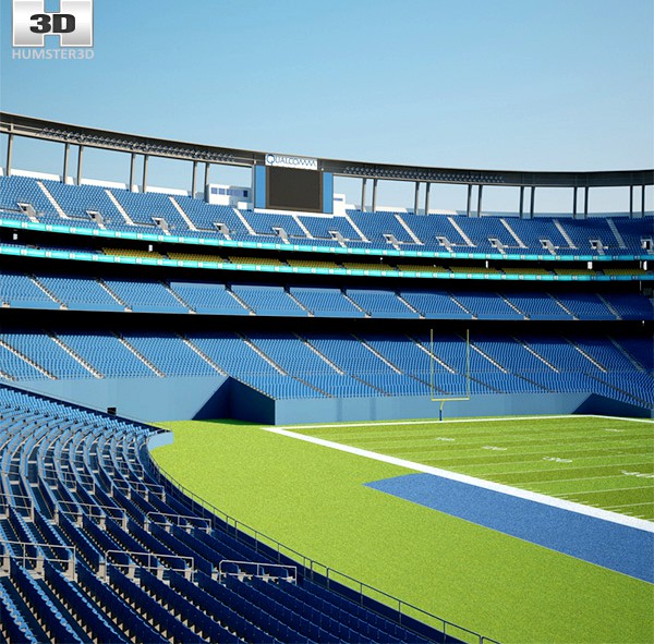 3D model of Qualcomm Stadium