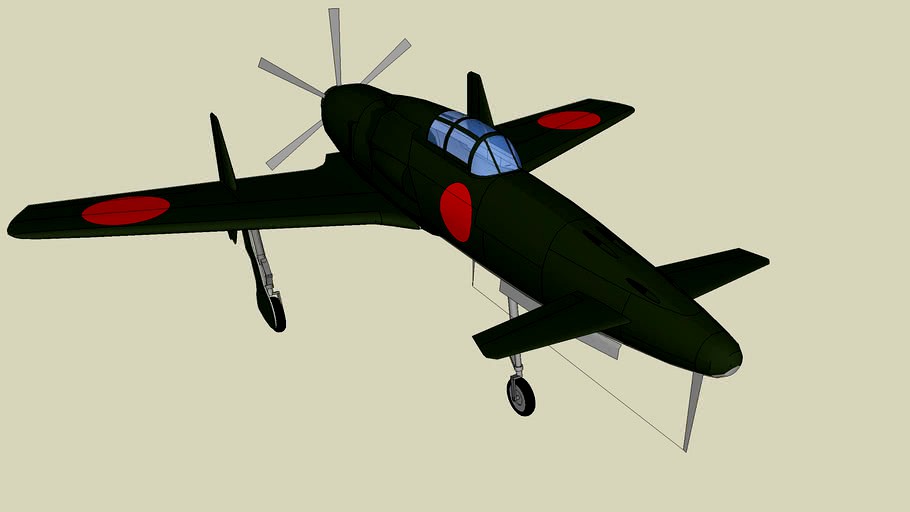 Kyushu J7W1 Shinden 3d model